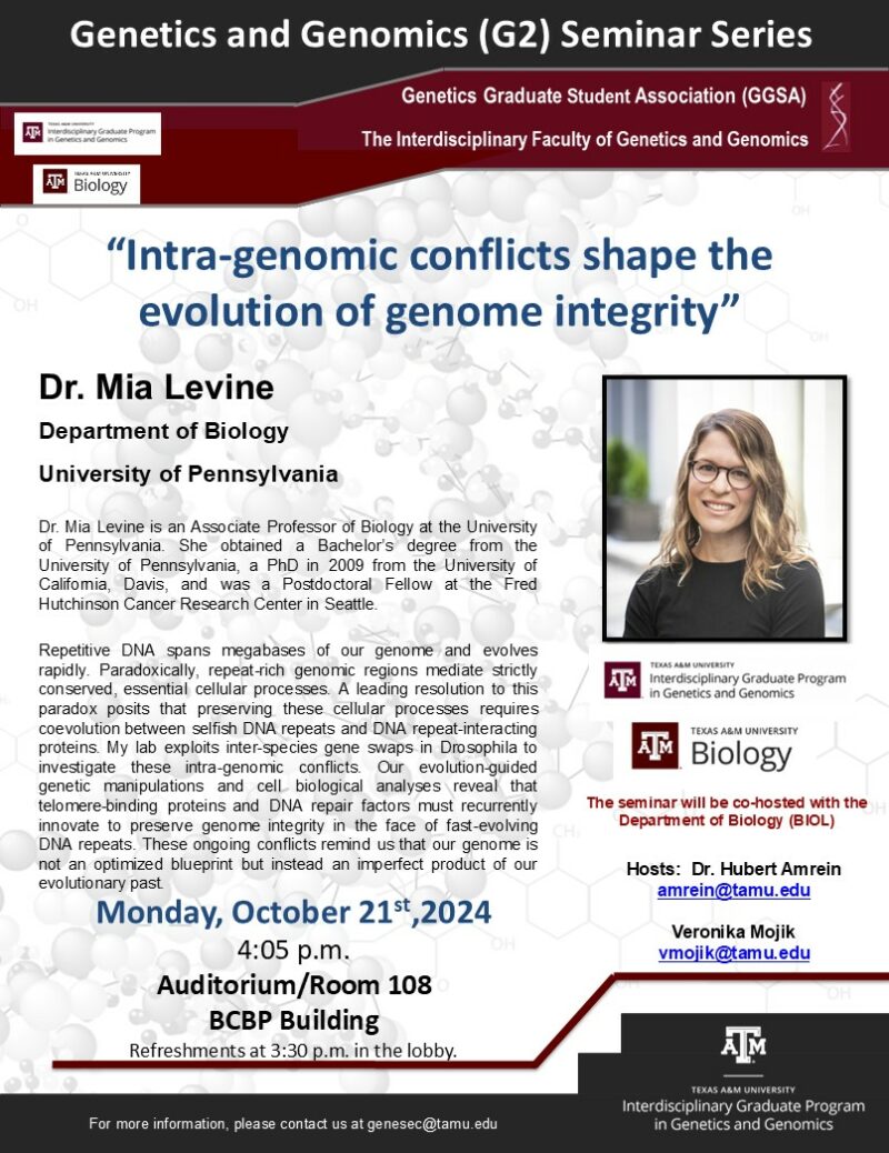 Ph.D. in Genetics at Texas A&M University